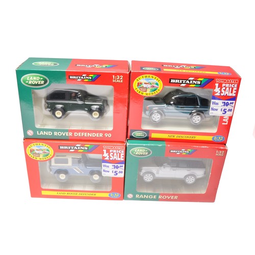 Britains 1/32 farm model group comprising 4 x Land Rover Models to ...