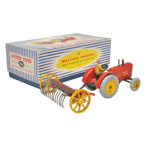 Dinky No. 27AK Farm Tractor Set, complete as shown. Displays generally ...