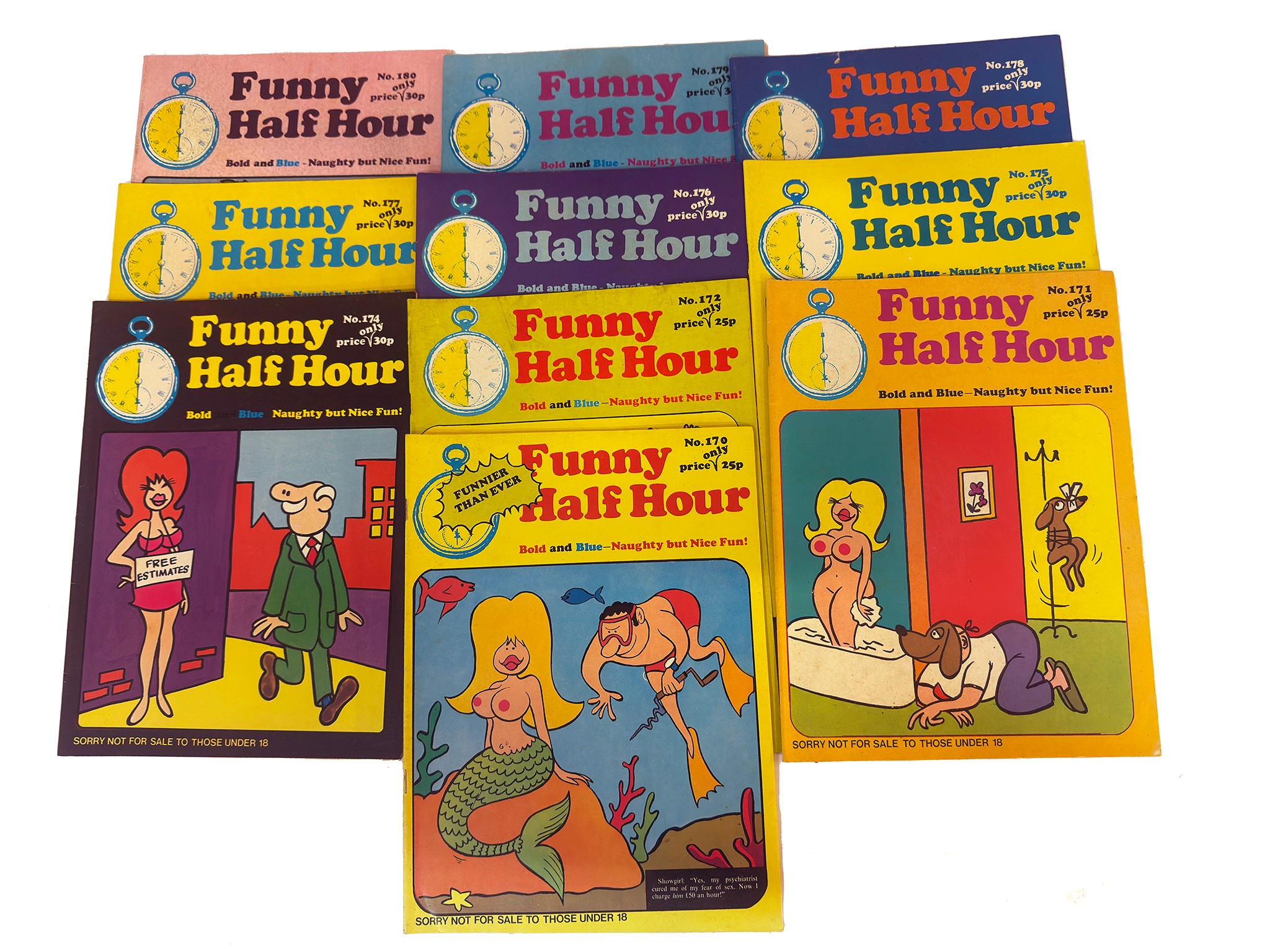 Adult vintage glamour book / magazine(s) comprising Funny Half Hour ...