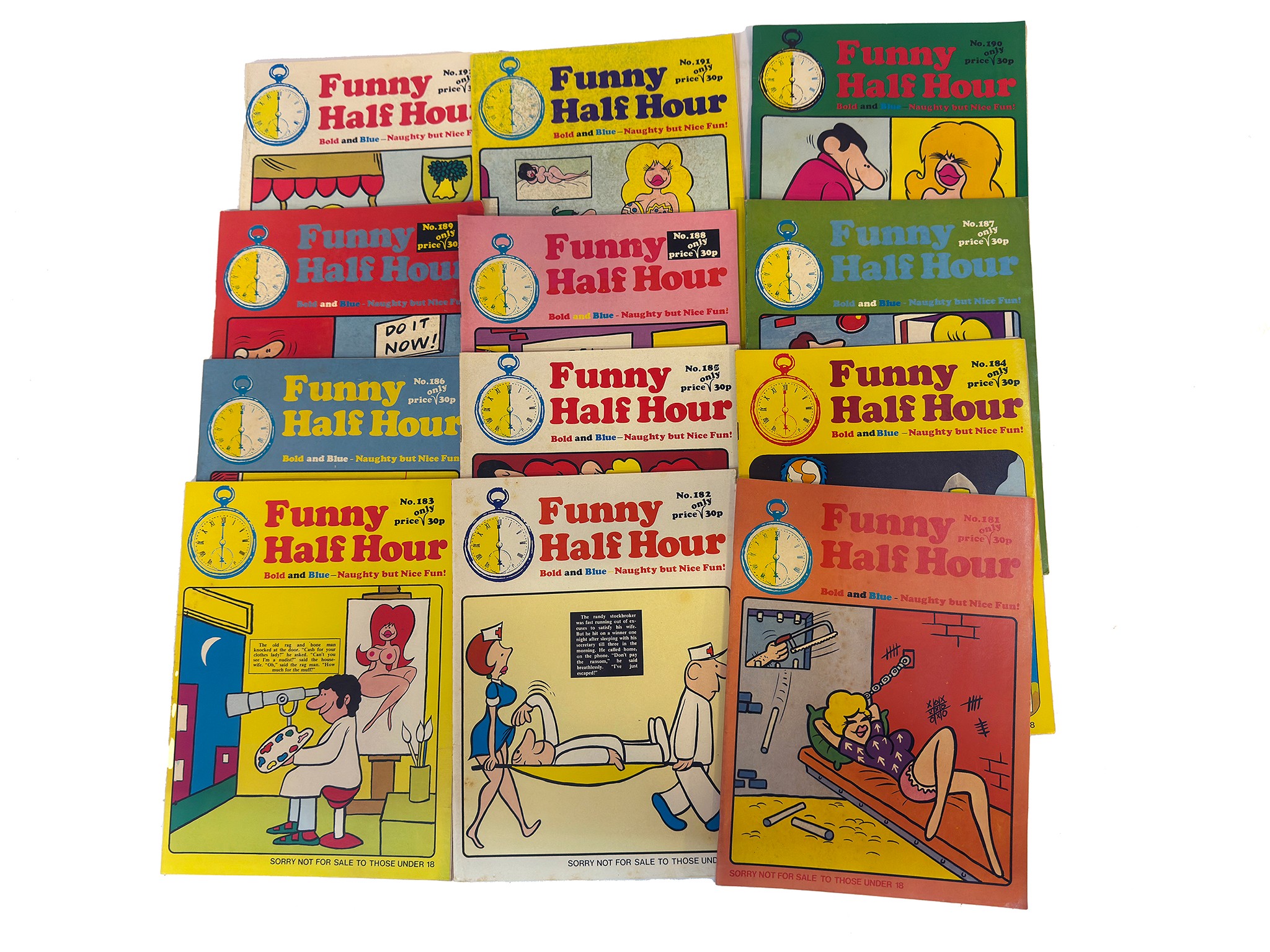 Adult vintage glamour book / magazine(s) comprising Funny Half Hour ...