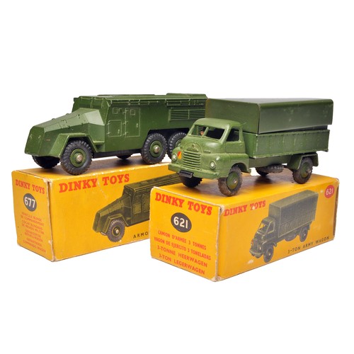 Dinky military duo comprising No. 677 Armoured Command Vehicle. Very ...