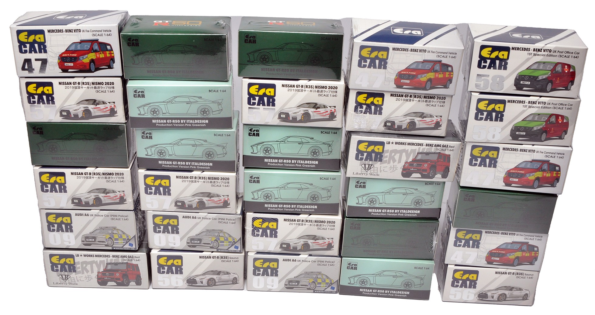 Era Car 1/64 diecast model vehicle group comprising 30 x various ...
