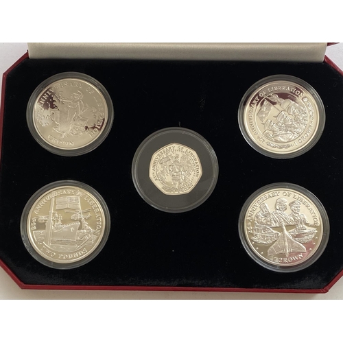 A POBJOY MINT FALKLANDS SET AND OTHERS WITH MILITARY SUBJECTS. A Pobjoy ...