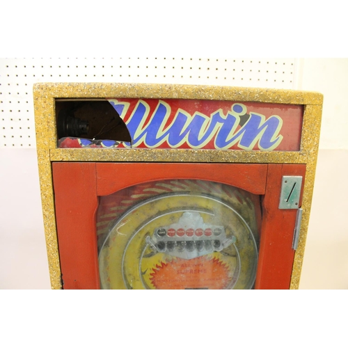 ALLWIN SUPREME PENNY IN SLOT MACHINE. A vintage slot machine, the ...