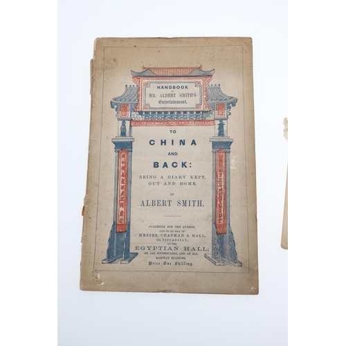 SMITH, ALBERT. TO CHINA AND BACK AND A LEAFLET ADVERTISING THE SEASON ...