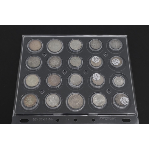 A MIXED COLLECTION OF WORLD SILVER COINS TO AUSTRIA, FRANCE AND OTHERS ...