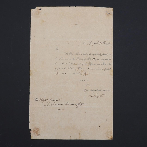 WELLINGTON, ARTHUR WELLESLEY, 1ST DUKE. LETTER SIGNED, WELLINGTON ...