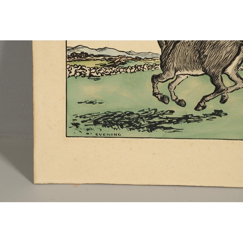 JACK BUTLER YEATS, RHA (1871-1957). EVENING. (d) Hand coloured print ...