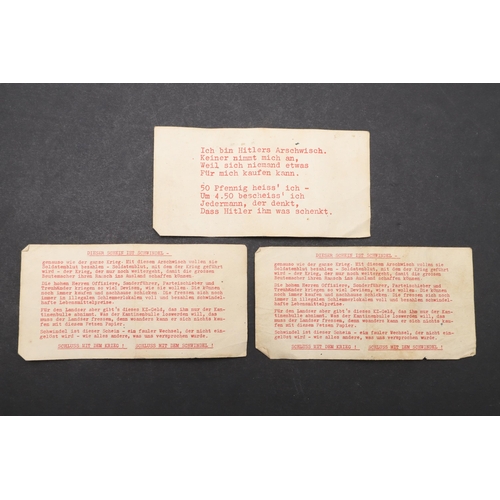 THREE INTERESTING SECOND WORLD WAR PROPAGANDA BANK NOTES. Three Allied ...