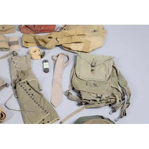 A COLLECTION OF SECOND WORLD WAR AND LATER AMERICAN WEBBING AND SIMILAR ...