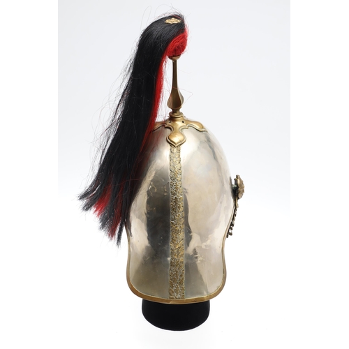 AN 1871 PATTERN HELMET WITH 1ST KING'S DRAGOON GUARDS HELMET PLATE. An ...