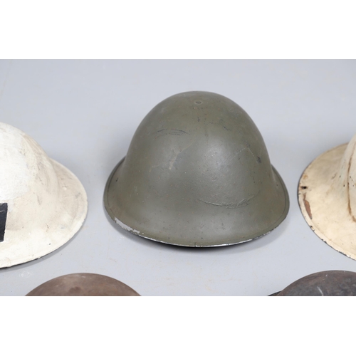 A COLLECTION OF SECOND WORLD WAR HOME FRONT HELMETS. An interesting ...