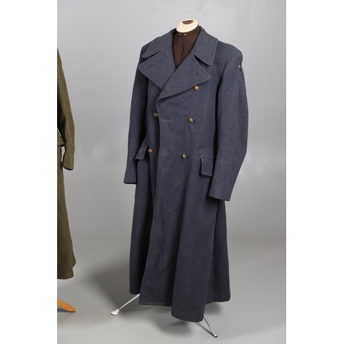 A 1951 PATTERN ARMY GREATCOAT AND A SIMILAR RAF GREATCOAT. A uniform ...