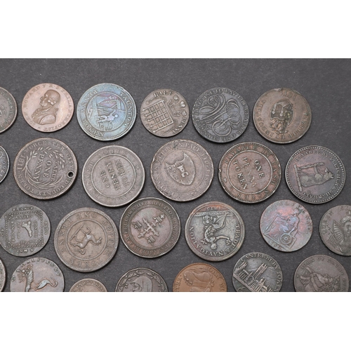 AN INTERESTING COLLECTION OF EARLY 19TH CENTURY TOKENS AND REGIONAL ...