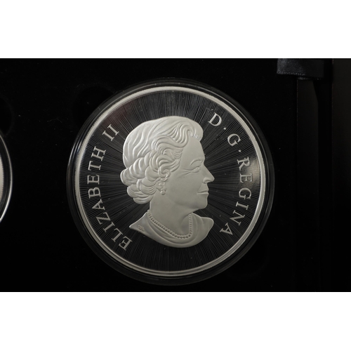 AN ELIZABETH II ROYAL CANADIAN MINT SILVER FIVE COIN 'MAPLE MASTERS ...