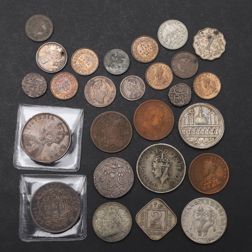 AN INTERESTING COLLECTION OF INDIAN COINS TO INCLUDE VICTORIAN AND ...