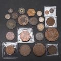 A SMALL COLLECTION OF RUSSIAN COINS. Russian coins to include a large 5 ...