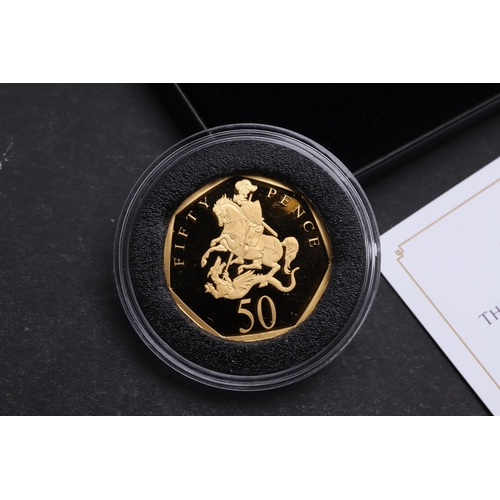 AN ELIZABETH II TRISTAN DA CUNHA PROOF GOLD FIFTY PENCE, 2021. An ...