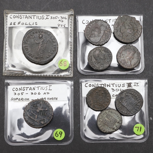 ROMAN IMPERIAL COINAGE: CONSTANTIUS I AND II 305-306 A.D. A collection ...