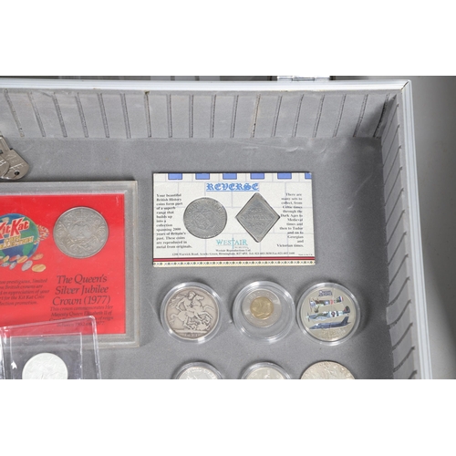 A COLLECTION OF PRE-DECIMAL COINS AND OTHER RECENT ISSUES. A cased set ...