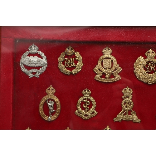 A COLLECTION OF REGIMENTAL CAP BADGES FOR SUPPORT AND OTHER UNITS. A ...