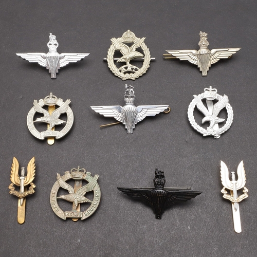 A COLLECTION OF TWELVE CAP BADGES FOR AIRBORNE GROUPS. A collection of ...
