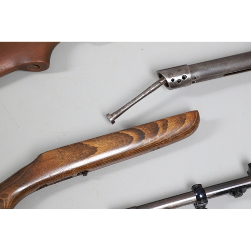 A COLLECTION OF AIR RIFLE PARTS TO INCLUDE BSA AND OTHERS. A collection ...