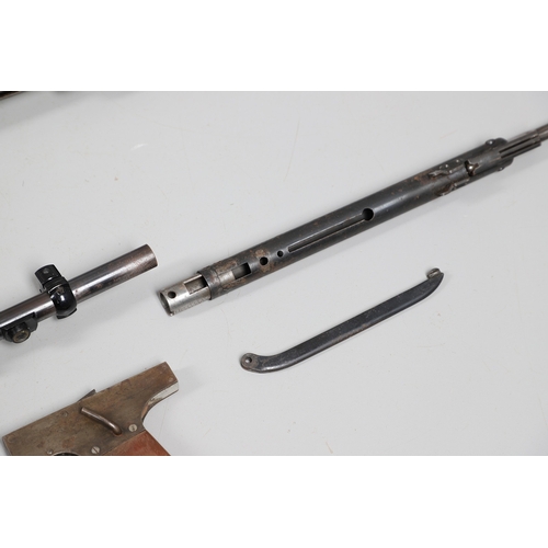 A COLLECTION OF AIR RIFLE PARTS TO INCLUDE BSA AND OTHERS. A collection ...
