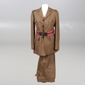 A NUMBER TWO RIFLES DRESS UNIFORM. A Jacket and trousers in brown with ...