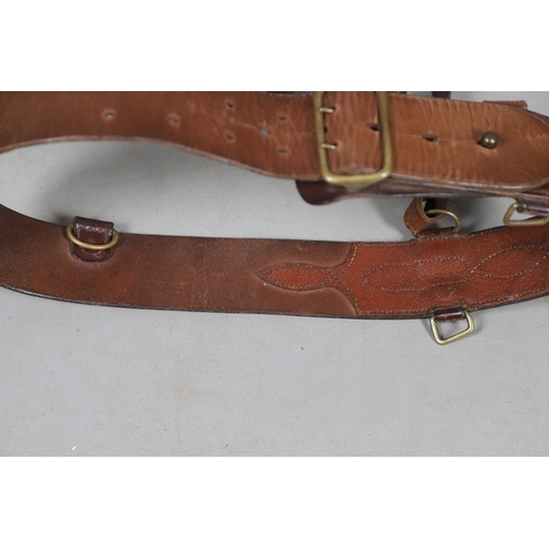 TWO FIRST WORLD WAR BRITISH OFFICER'S SAM BROWNE BELTS AND SHOULDER ...