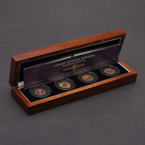 A LONGEST REIGNING MONARCH FOUR COIN DOUBLE CROWN SET, 2015. A four ...