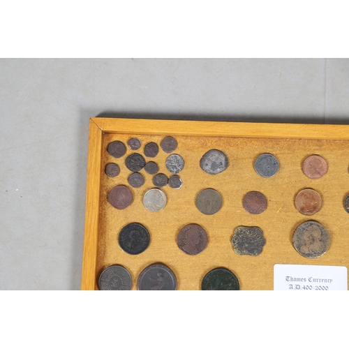 A COLLECTION OF COINS FROM THE RIVER THAMES, MEDIEVAL AND LATER. An ...