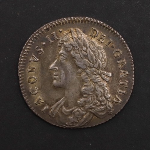 A JAMES II SHILLING, 1686. James II Shilling, laureate and draped bust ...