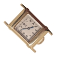 A 9CT GOLD MARINE WATCH BY OMEGA, CIRCA 1940. the signed square shaped ...