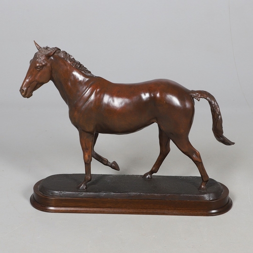 CAROLINE WALLACE (20THC) - LARGE BRONZE SCULPTURE OF A HORSE. (d) A ...
