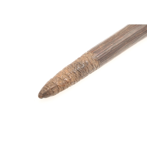 A SOUTH SEAS TYPE THROWING CLUB WITH KNURLED END. A hardwood tribal ...