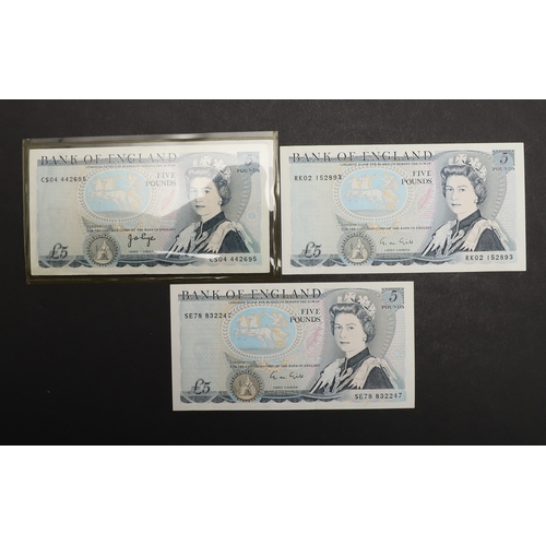 A COLLECTION OF 'D' PICTORIAL ISSUE, ONE, FIVE AND TEN POUND NOTES. A ...