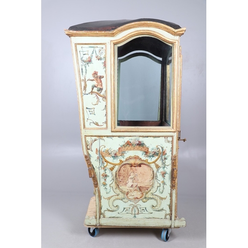 AN 18TH CENTURY AND LATER FRENCH SEDAN CHAIR, CIRCA 1760. the domed ...