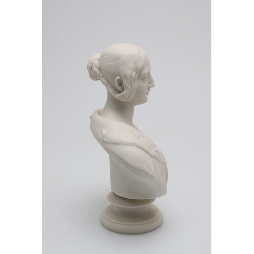 COPELAND. A PAIR OF 19THC PARIAN BUSTS OF QUEEN VICTORIA AND PRINCE ...