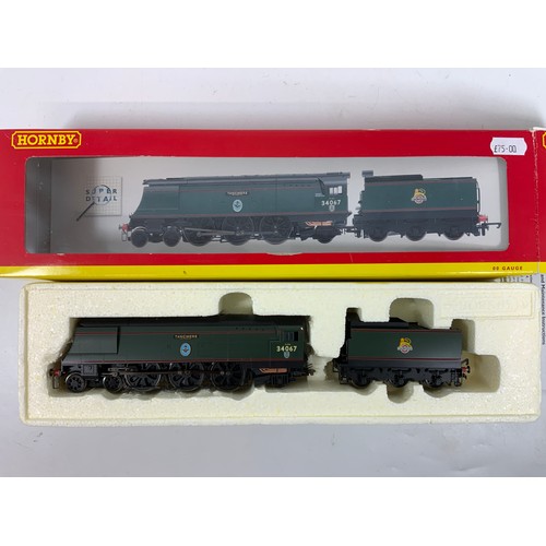 HORNBY TWO BOXED LOCOMOTIVES, R2709 BR REBUILT BATTLE OF BRITAIN 34058 ...