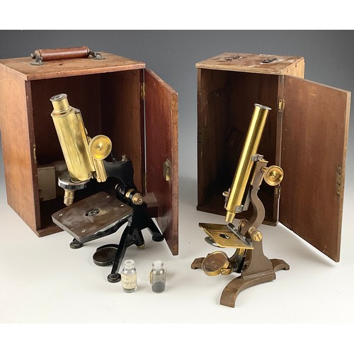 W WATSON AND SONS, A BRASS AND METAL STUDENTS MICROSCOPE, MODEL NO ...
