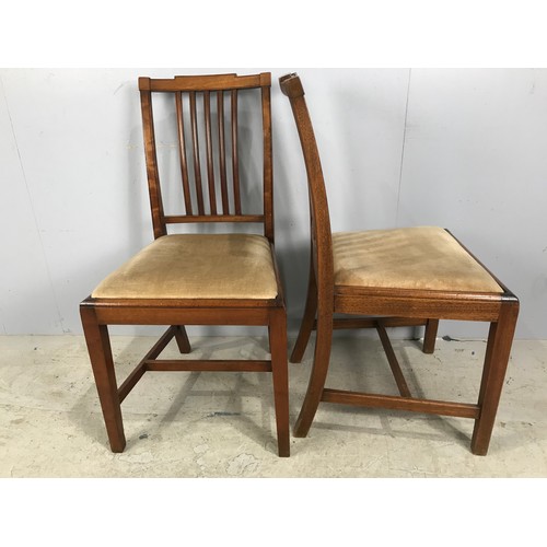 SET OF 8 MAHOGANY DINING CHAIRS WITH DROP IN SEATS HAVING IVORINE WOLFF ...