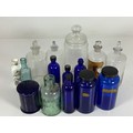 SUNDRY COLOURED BOTTLES SOME CHEMIST PLUS MELLIN’S LONDON ETC