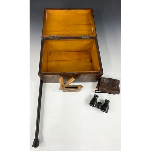 WALKING CANE WITH HORN HANDLE AND SILVER COLLAR, , INLAID MAHOGANY ...