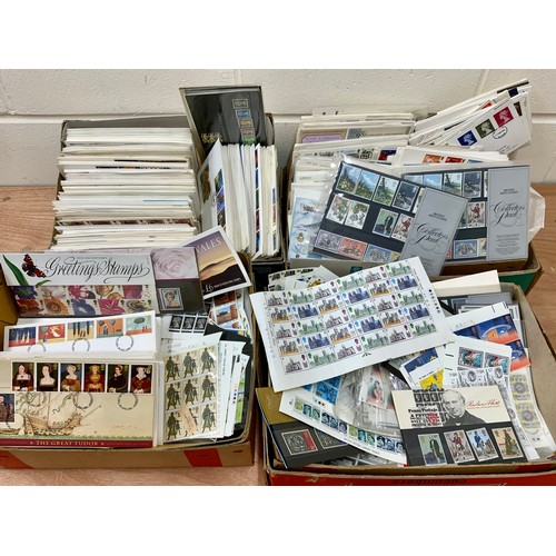 STAMP INTEREST LARGE COLLECTION OF GB UNMTD COMMEMS, FDC’S UNADDRESSED ...