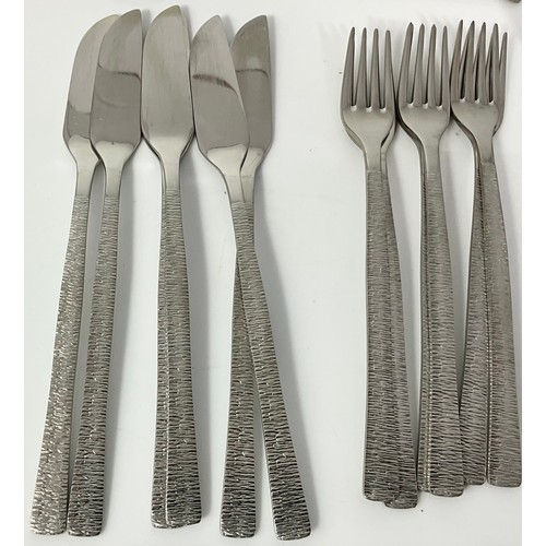 QUANTITY OF VINERS BARK PATTERN STAINLESS STEEL CUTLERY DESIGNED BY ...