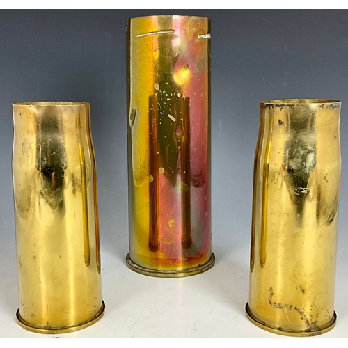 LARGE BRASS ARTILLERY SHELL CASES