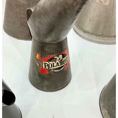 POLAR OIL CAN, PLUS 3 LARGE OIL POURERS & 1 OTHER