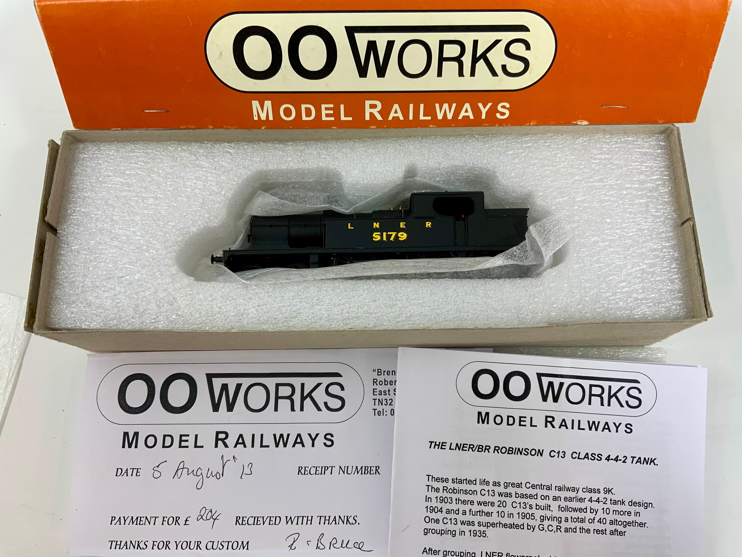 00 WORKS, BOXED 00 GAUGE HAND BUILT SPECIALIST MODEL, LNER / BR 4-4-2T ...
