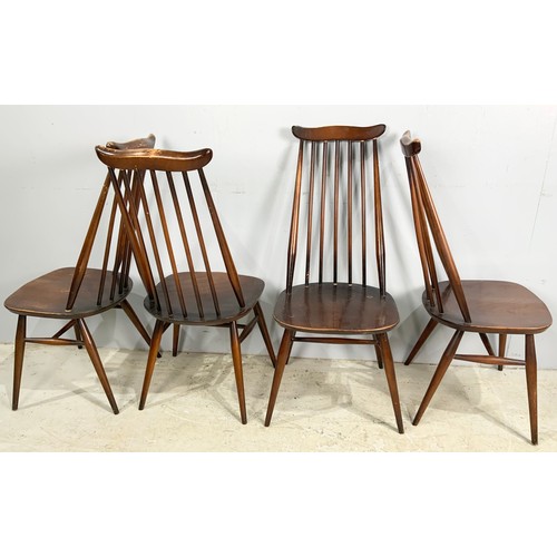 SET OF 4 ERCOL STICK BACK CHAIRS